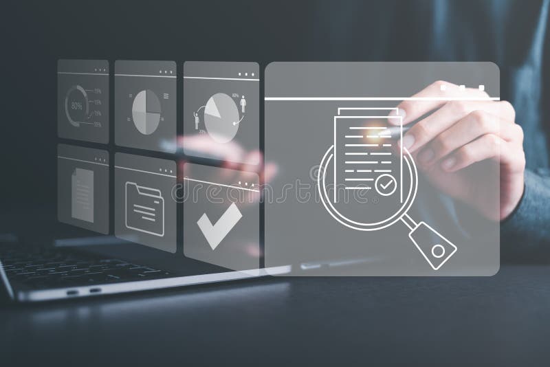 Businessman Audit Documents, Quality Assessment Management with a ...