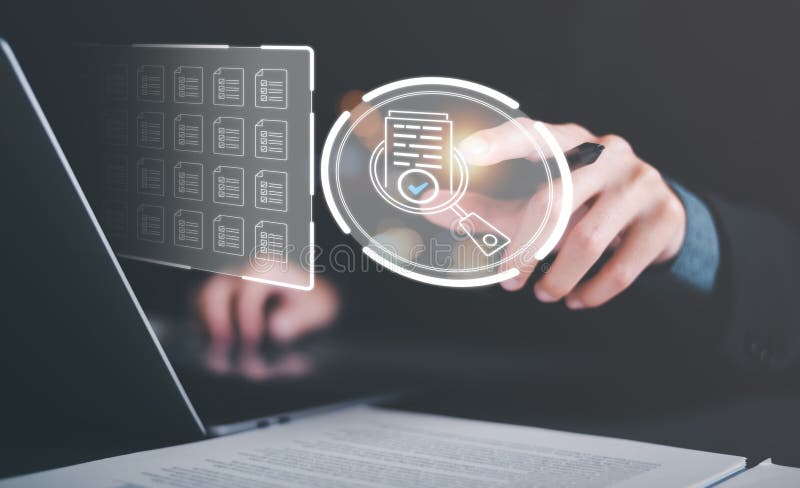 Businessman Audit Documents, Quality Assessment Management with a ...