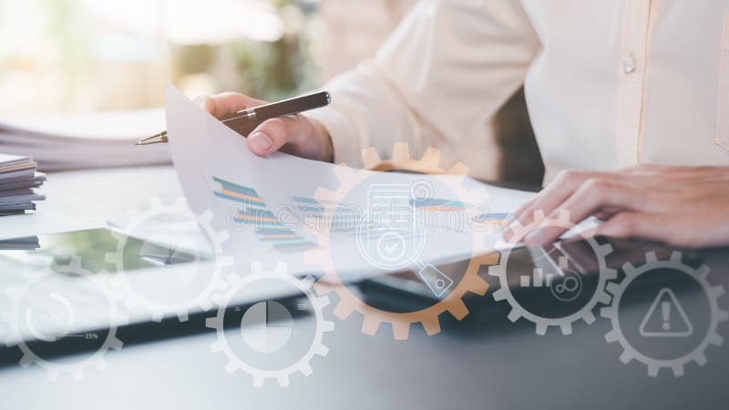 Businessman Audit Documents, Quality Assessment Management with a ...