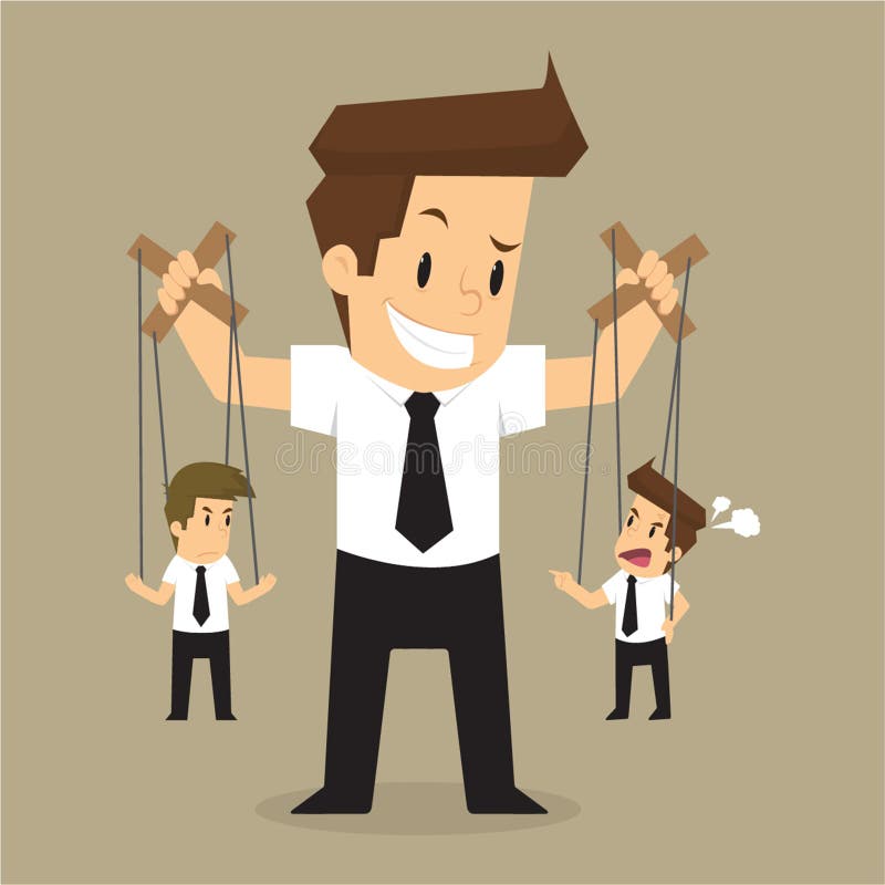 Businessman Authority Control Quarrel Stock Vector - Illustration of ...