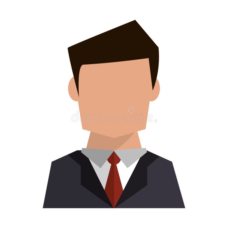 Businessman Avatar Faceless Profile Stock Vector - Illustration of ...
