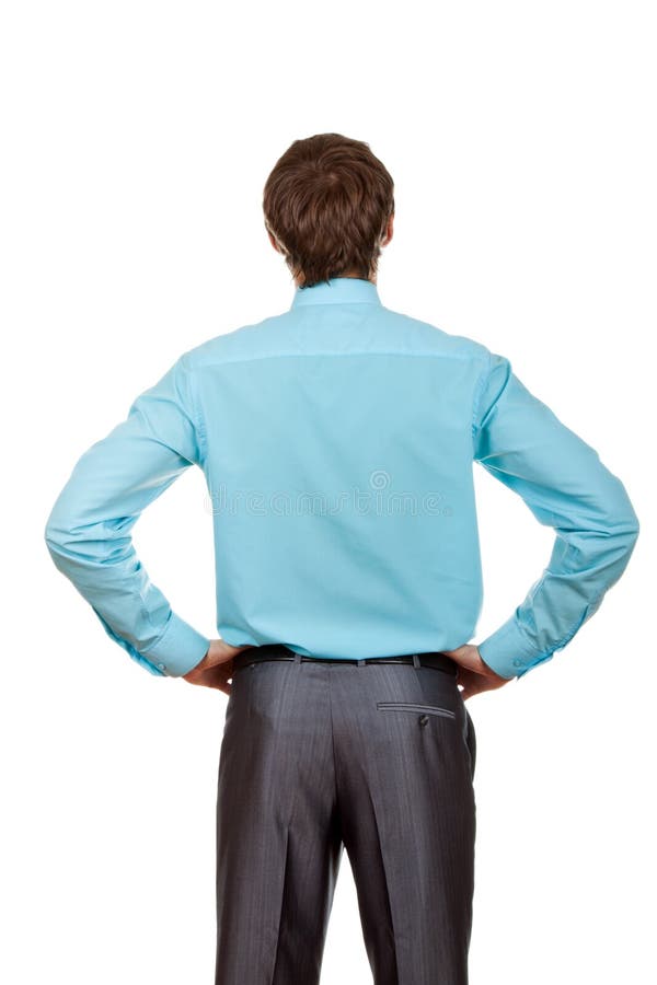 Businessman Thinking from Back Stock Photo - Image of back ...