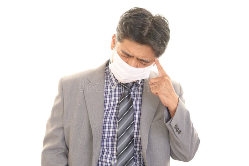Businessman with a Bad Cold Stock Photo - Image of anxiety, infection ...