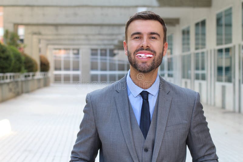 Businessman with really Bad Teeth Stock Image - Image of health ...