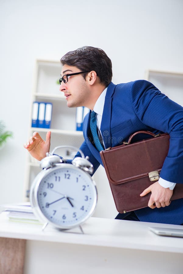 The Businessman in Bad Time Management Concept Stock Image - Image of ...