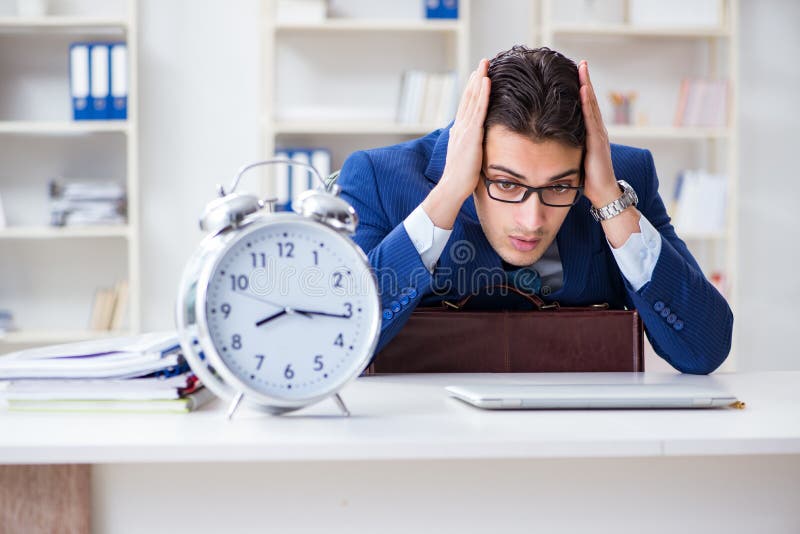 The Businessman in Bad Time Management Concept Stock Photo - Image of ...