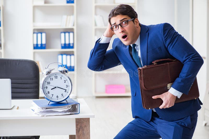 The Businessman in Bad Time Management Concept Stock Image - Image of ...
