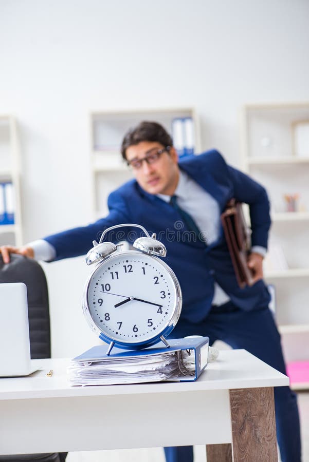 The Businessman in Bad Time Management Concept Stock Image - Image of ...