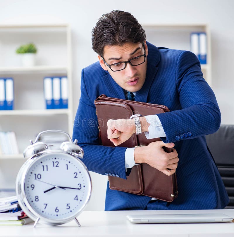 Businessman in Bad Time Management Concept Stock Photo - Image of ...