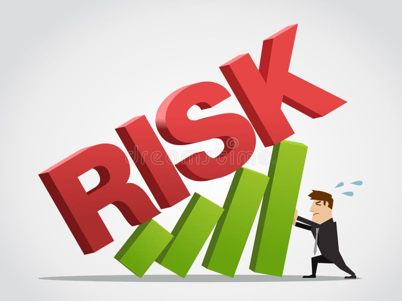 Businessman Bears the Growth Chart from Risk. Stock Image - Image of ...