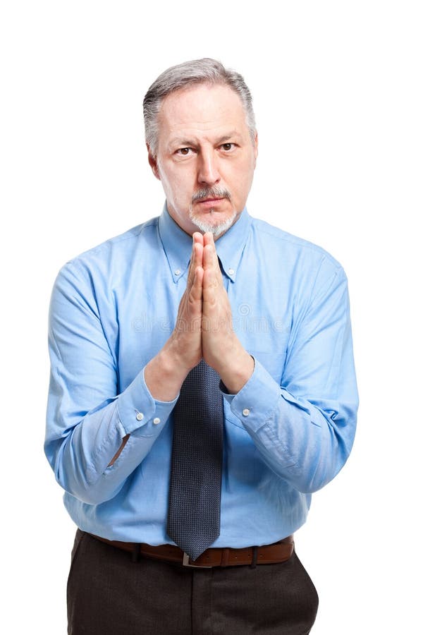Businessman in Begging Gesture Stock Image - Image of expression, cool ...