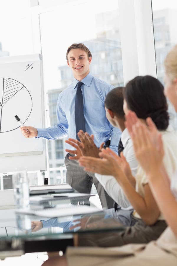Businessman Being Applauded for His Presentation Stock Image - Image of ...