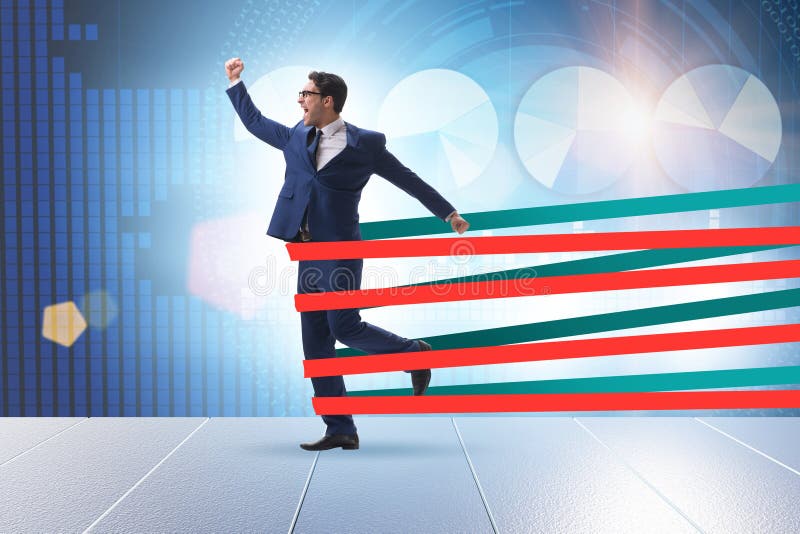 Businessman Being Harnessed and Restricted Stock Image - Image of ...