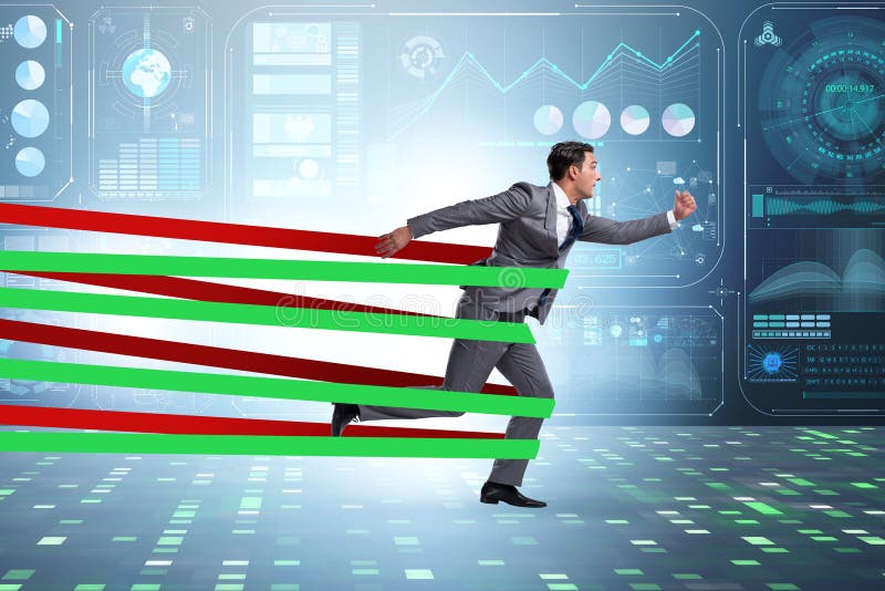 Businessman Being Harnessed and Restricted Stock Photo - Image of ...