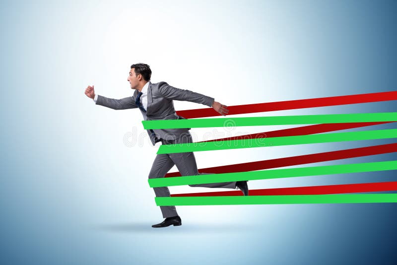 Businessman Being Harnessed and Restricted Stock Photo - Image of ...