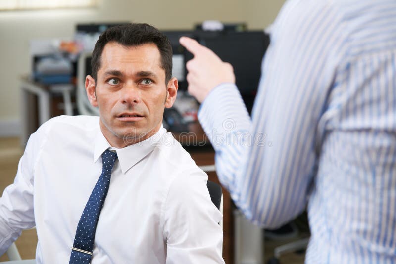 Businessman Being Shouted at by Female Colleague Stock Photo - Image of ... Businessman Being Shouted at by Female Colleague Stock Photo - Image of ...