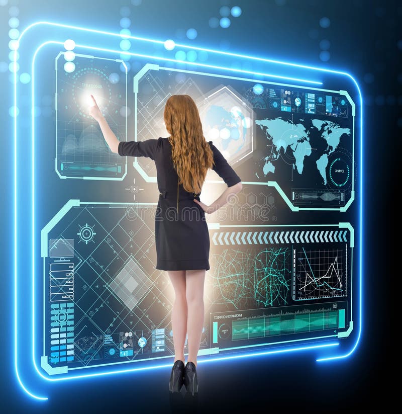 Businessman in Big Data Management Concept Stock Image - Image of ...