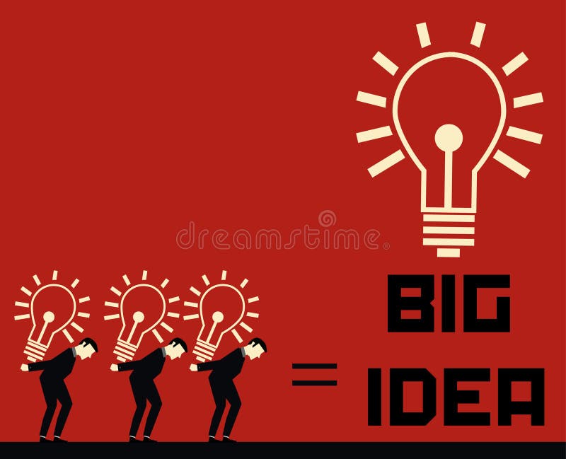 Businessman Big Idea stock illustration. Illustration of brain - 32411347