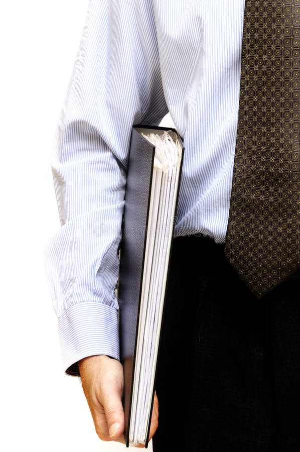 Businessman with binder stock photo. Image of paperwork - 6134162