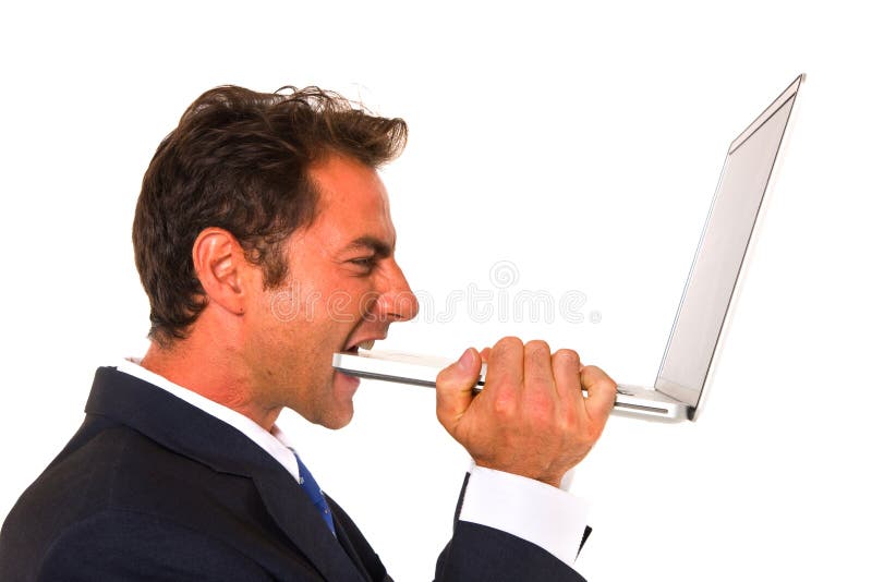 Computer rage stock image. Image of angered, damaging - 16109719