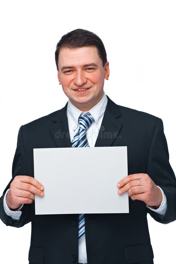 Businessman with Blank Paper Stock Image - Image of mature ... Businessman with Blank Paper Stock Image - Image of mature ...
