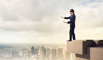 Businessman in blindfold stock photo. Image of restrained - 32885448