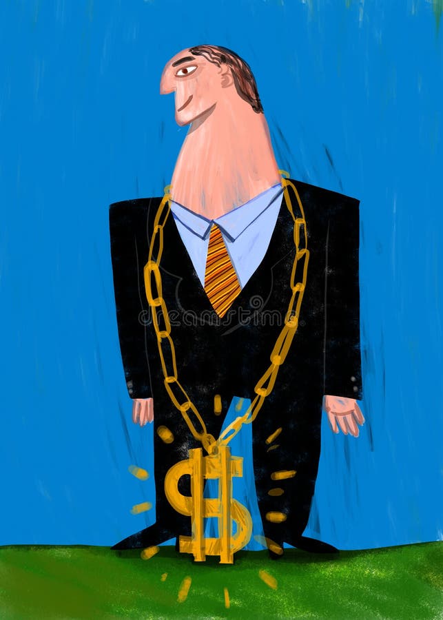 Businessman with Bling Bling Stock Illustration - Illustration of ...