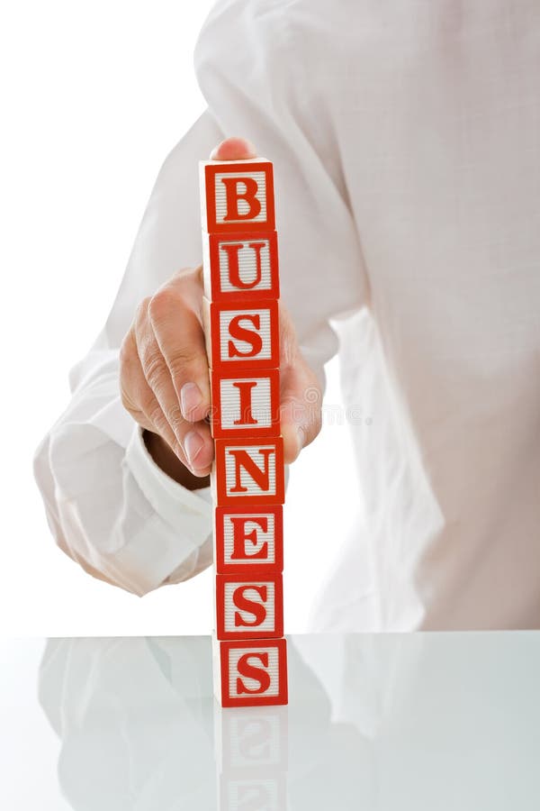 Businessman with blocks stock image. Image of blocks - 11545677