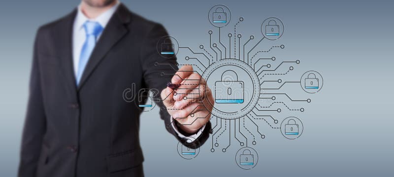 Cyber Security Line Drawing Background Stock Illustrations – 730 Cyber ...