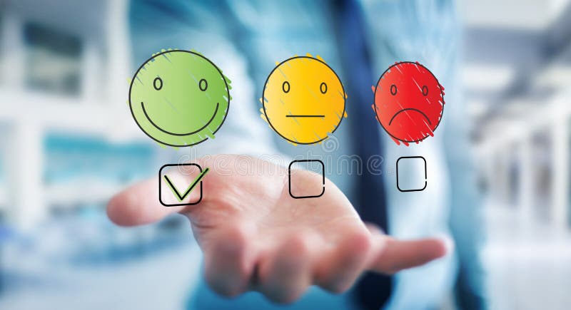 Businessman Using Thin Line Customer Satisfaction Rating Stock ... Businessman Using Thin Line Customer Satisfaction Rating Stock ...