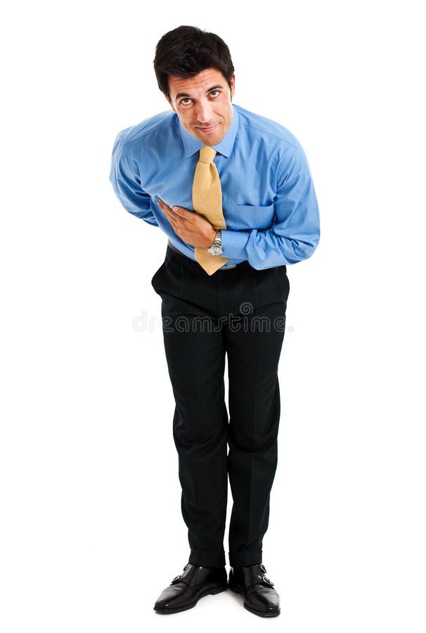 Businessman bowing stock image. Image of manager, welcoming - 22207019