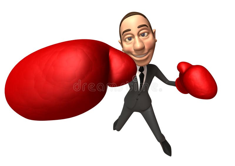 Businessman boxing stock illustration. Illustration of competition ...