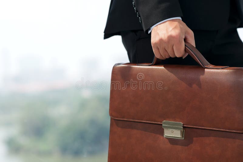 Businessman with briefcase stock image. Image of occupation - 49856511