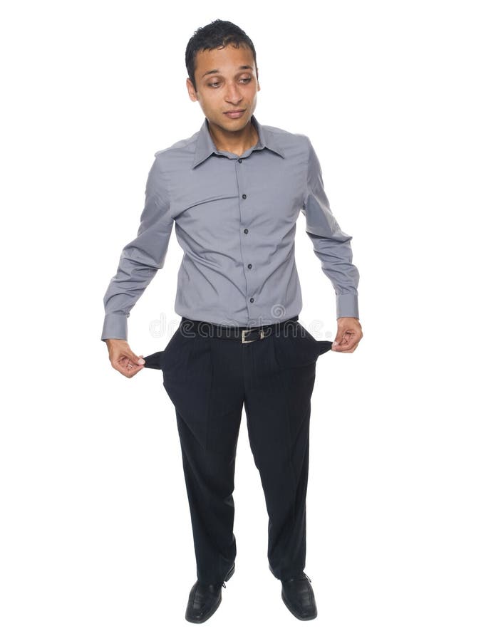 Businessman - Broke Empty Pockets Stock Photo - Image of broke ...