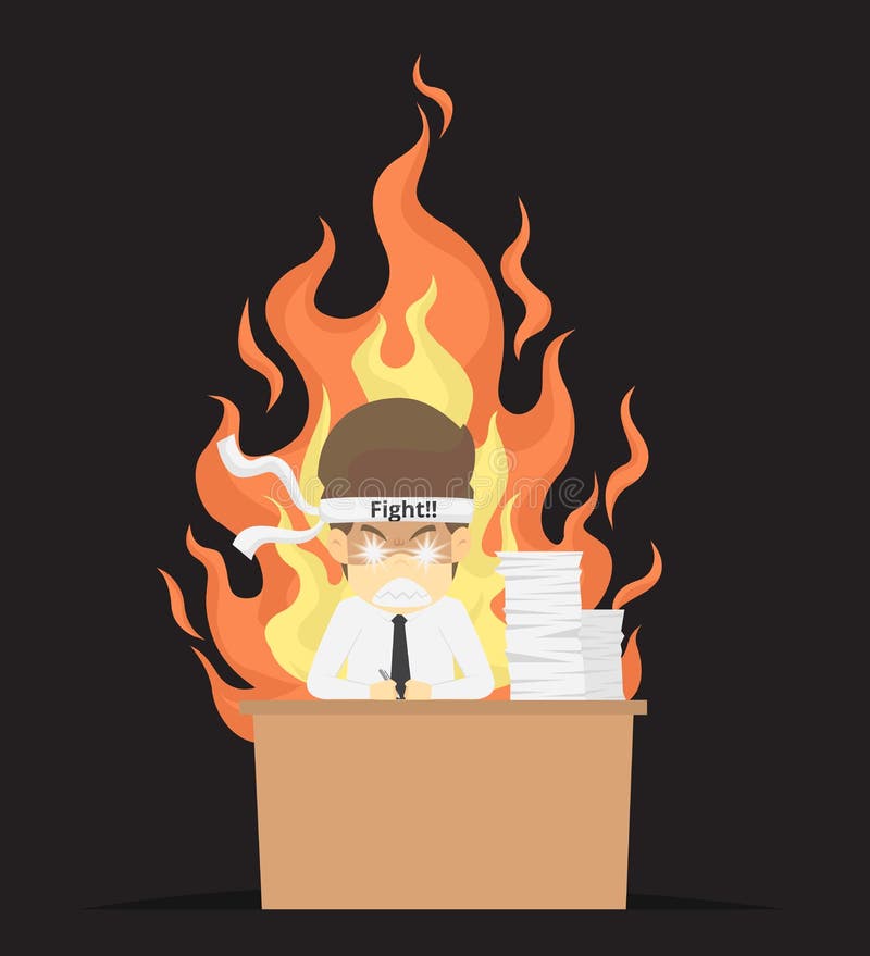 Cartoon Character: Stressed Out Businessman Stock Vector - Illustration ...