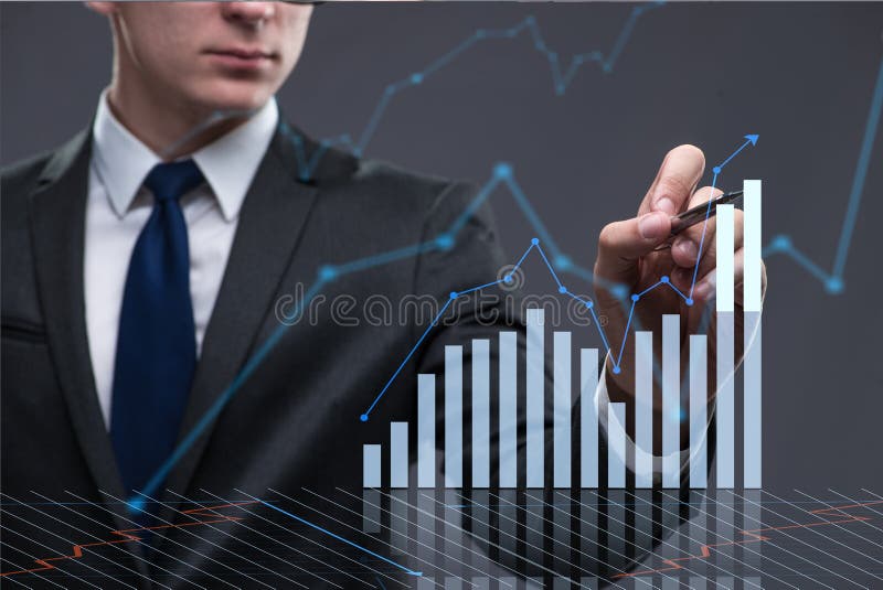 The Businessman in Business Concept with Chart Stock Photo - Image of ...