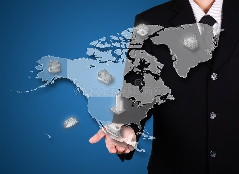 Businessman Business Present North America Map Stock Photos - Free ...