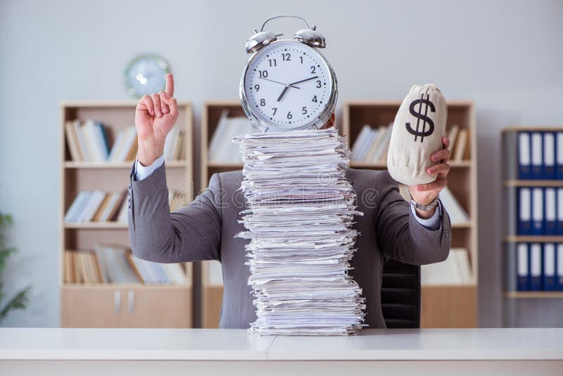 The Businessman Busy with Paperwork in Office Stock Photo - Image of ...