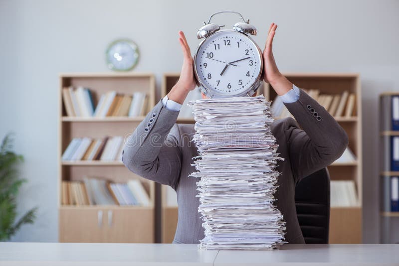 The Businessman Busy with Paperwork in Office Stock Photo - Image of ...