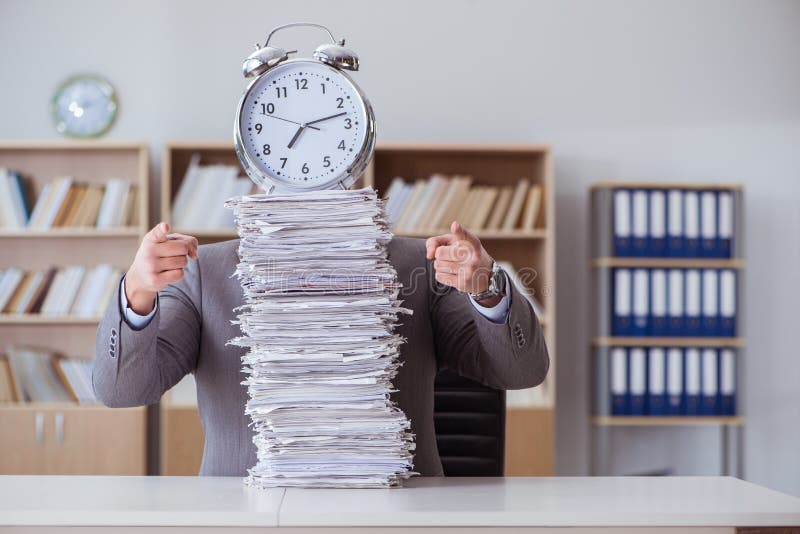 The Businessman Busy with Paperwork in Office Stock Photo - Image of ...