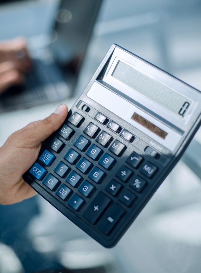 Businessman with Calculator Stock Image - Image of copyspace ...