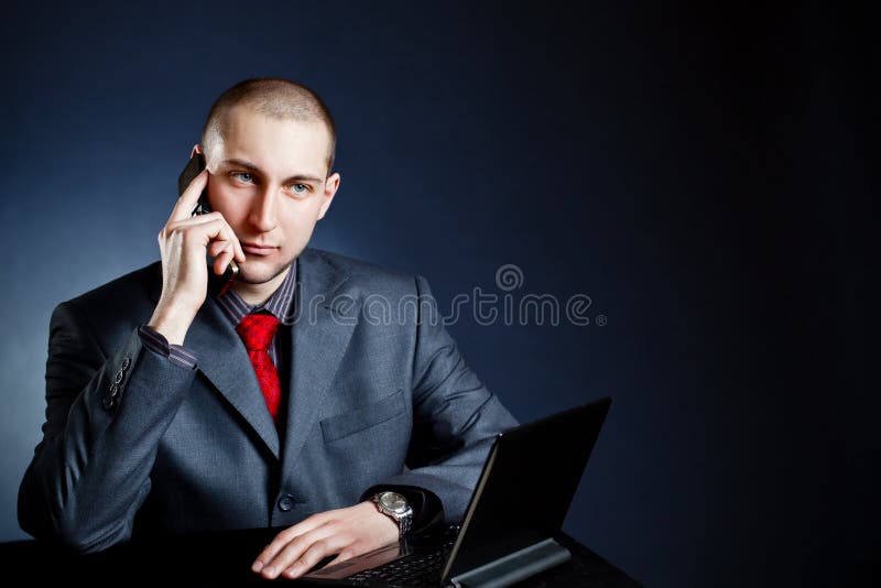 Businessman Calling by Phone Stock Photo - Image of businesspeople ...