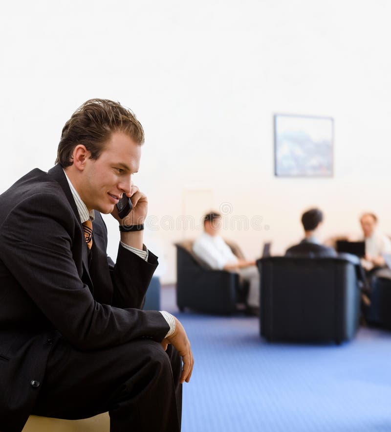 Businessman Calling on Phone Stock Photo - Image of employment ...