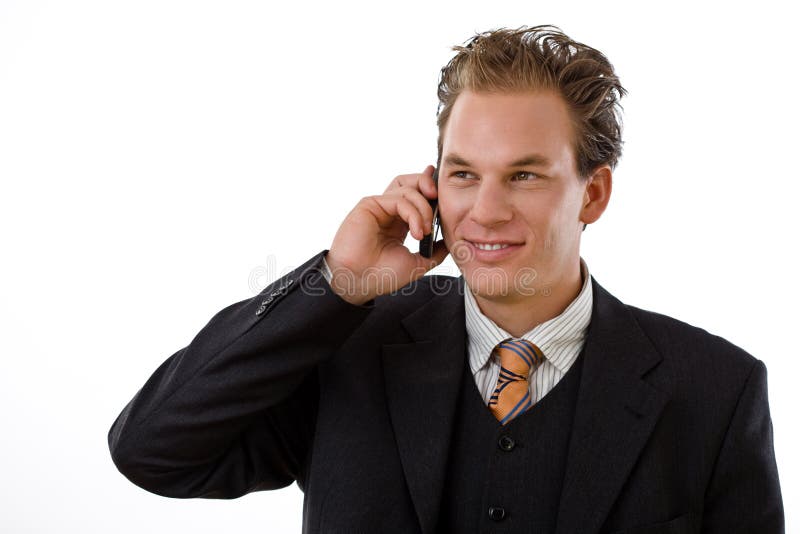 Business man call stock photo. Image of phone, cell, emotion - 4255716