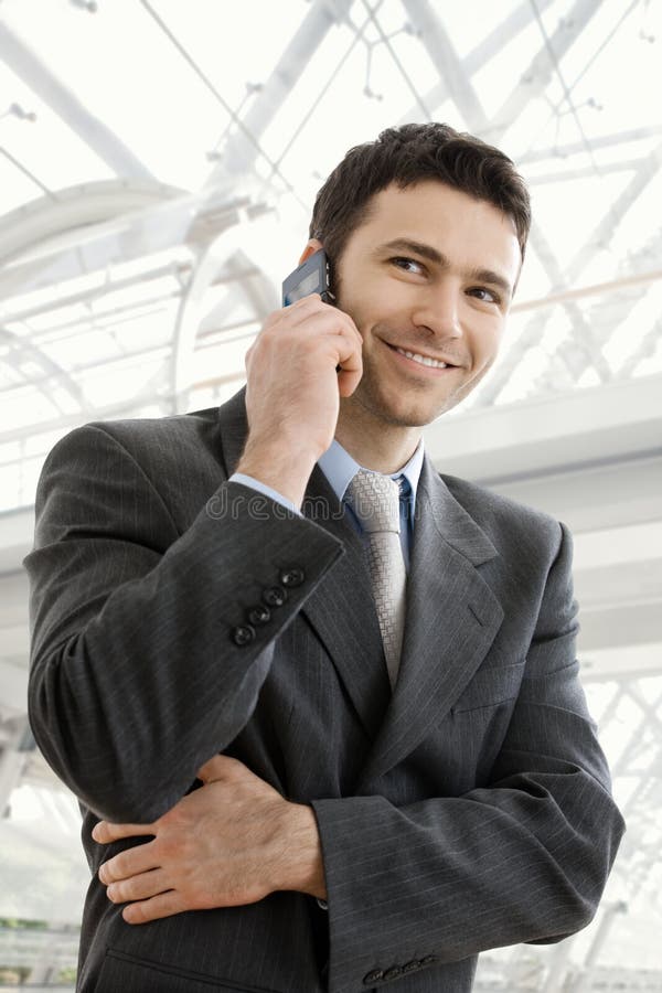 Businessman Calling on Phone Stock Photo - Image of building, chat: 8366146