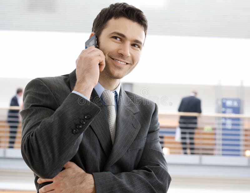 Businessman Calling on Phone Stock Photo - Image of dressed ...