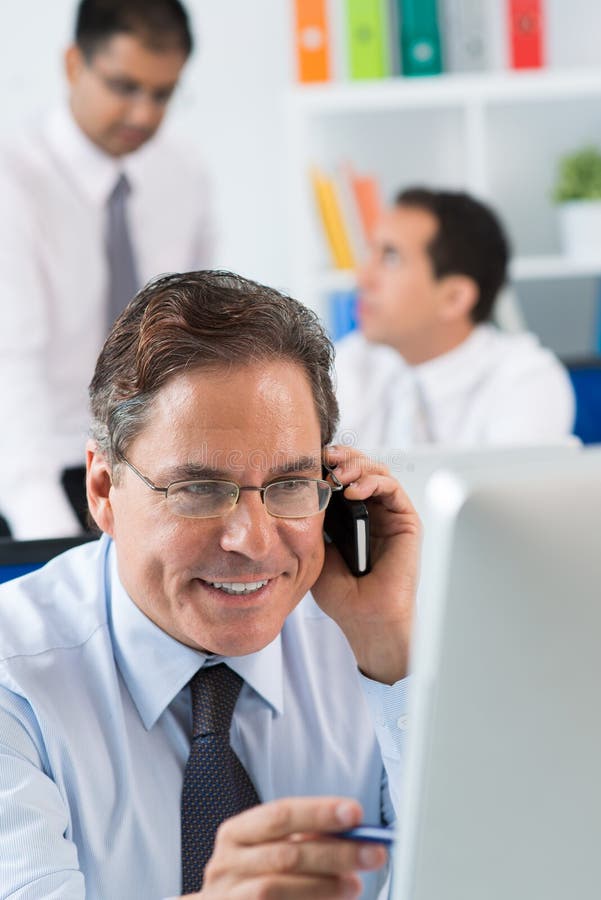 Businessman calling stock photo. Image of consulting - 35004518
