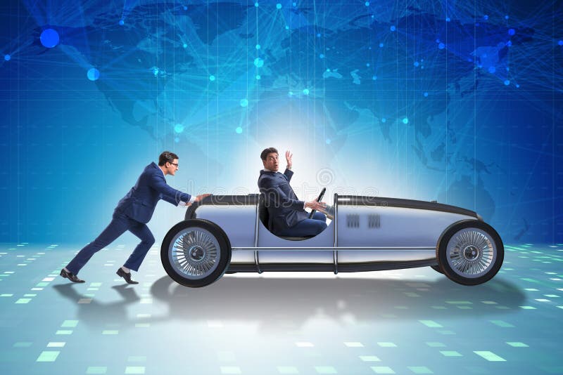 Teamwork Push Car Stock Photos - Free & Royalty-Free Stock Photos from ...