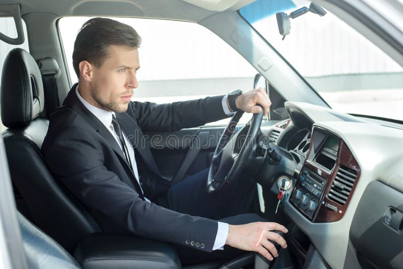 Businessman in the Car stock photo. Image of travel, mobile - 40593142