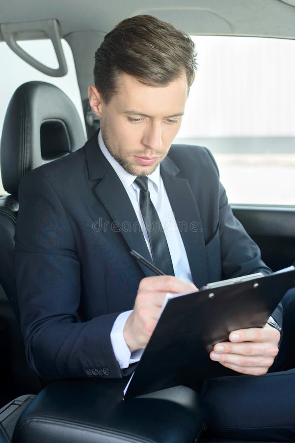 Businessman in the Car stock photo. Image of businessman - 40593148
